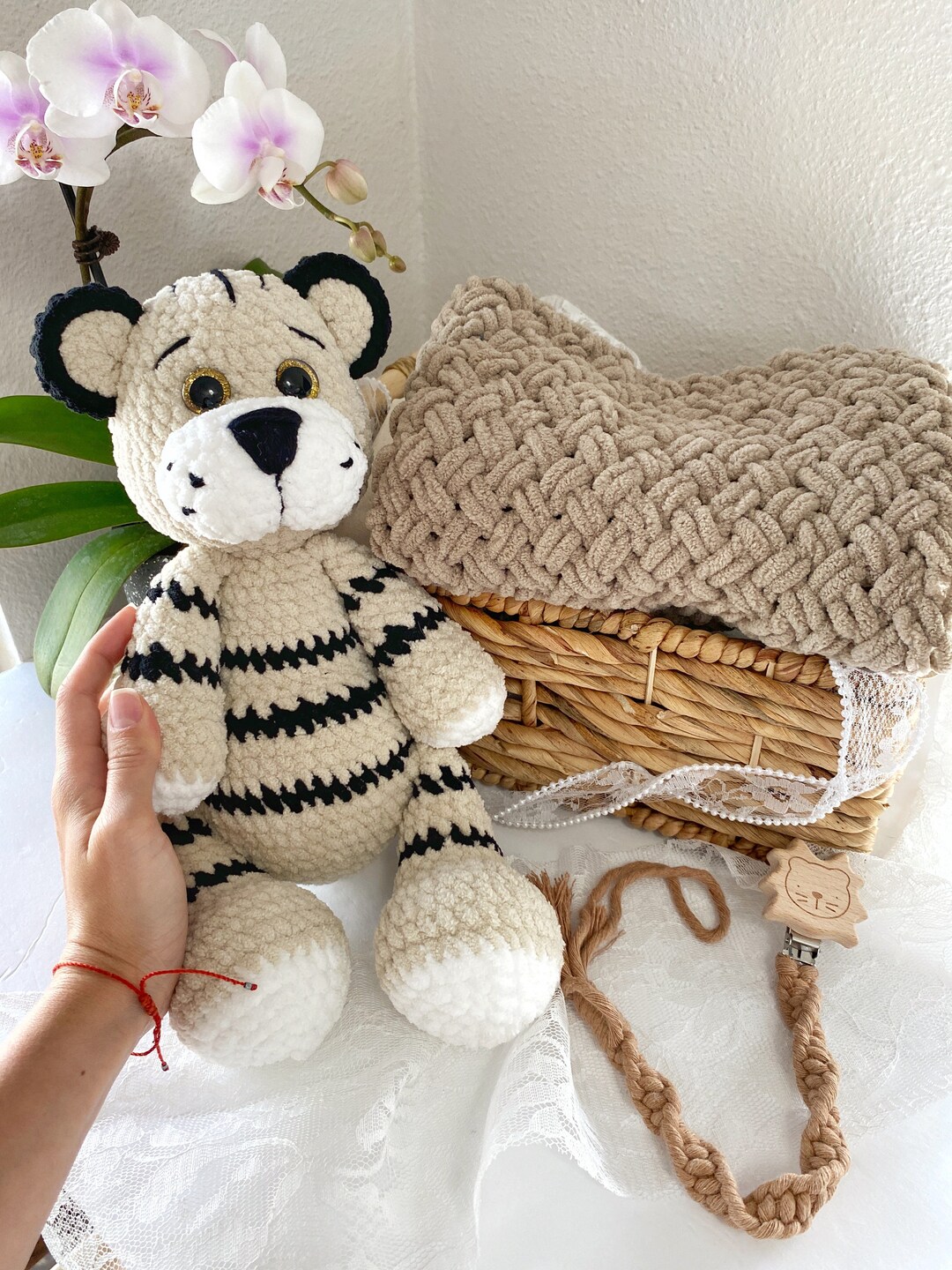 Tiger Lion Baby Set Tiger Plushie Cris-cros Baby Blanket Lion ...