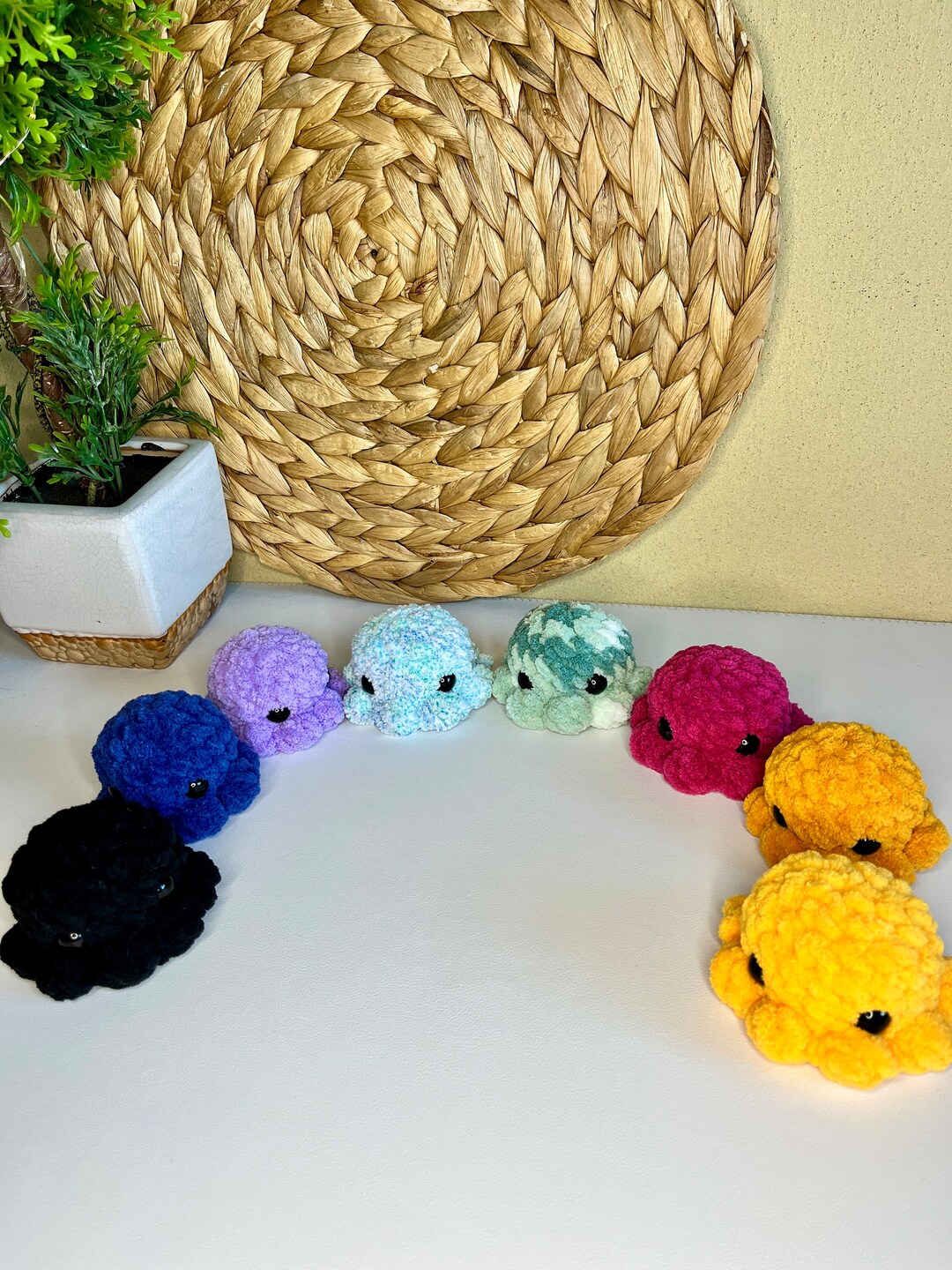 Custom Small Octo Crochet Plushie Soft Amigurumi Octopus Personalized ...