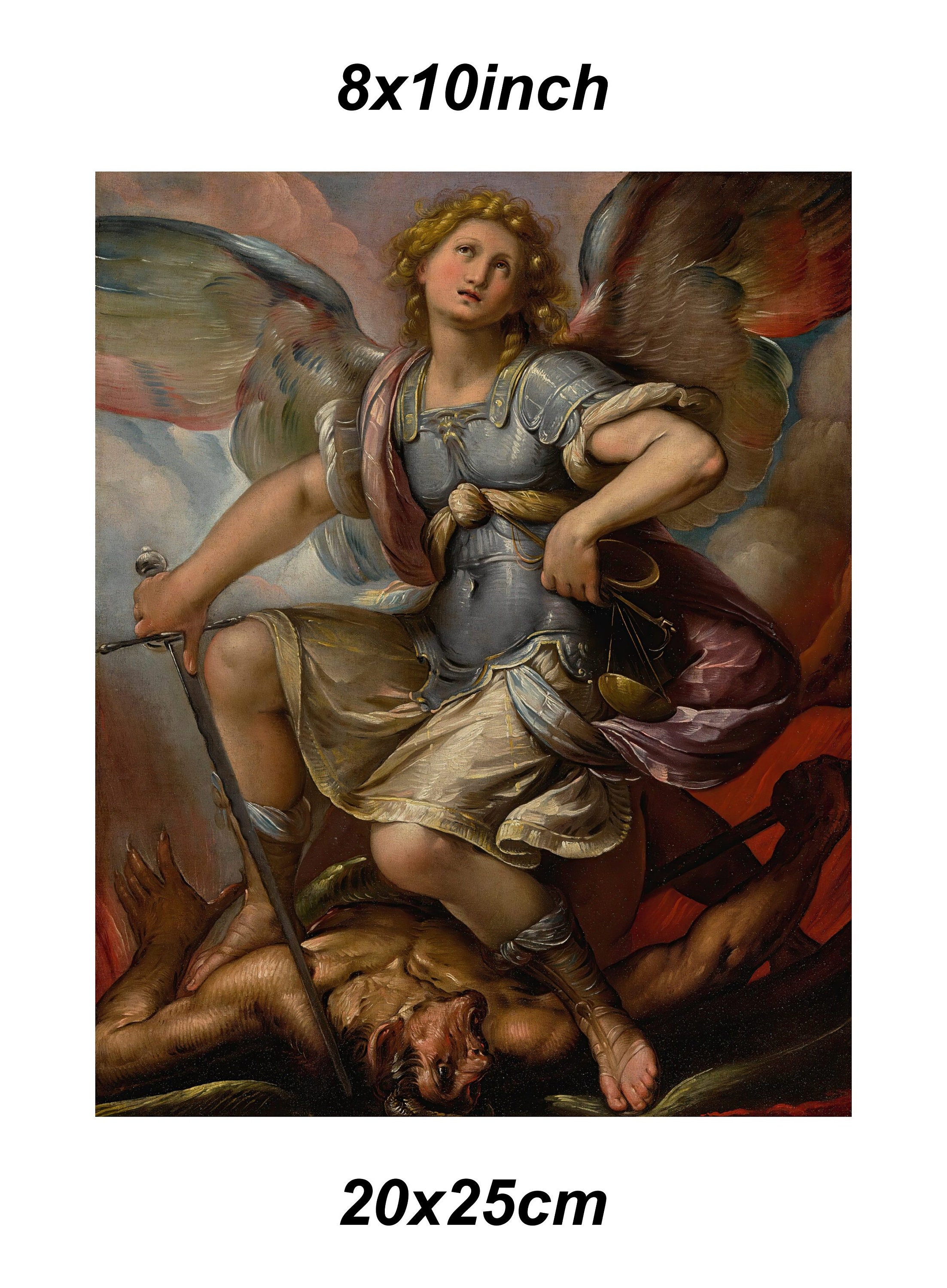 Saint Michael Archangel, Catholic Art, Religious Wall Art, Spiritual ...