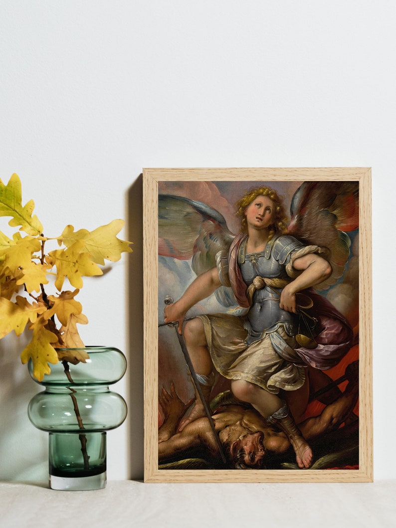 Saint Michael Archangel, Catholic Art, Religious Wall Art, Spiritual ...