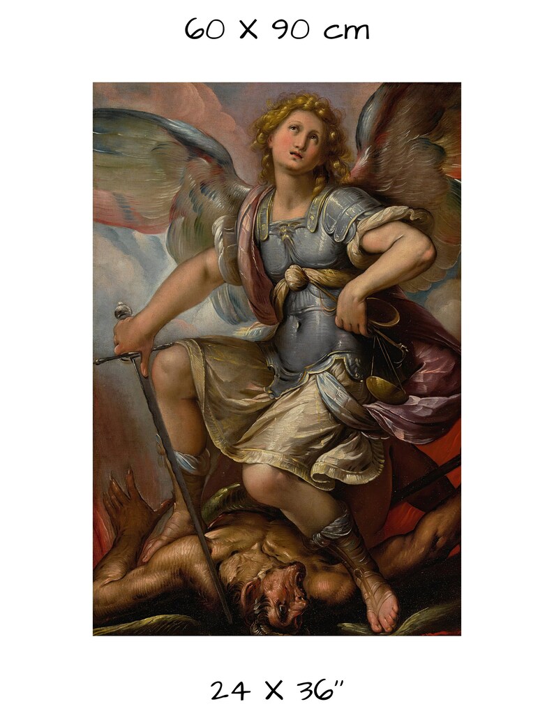 Saint Michael Archangel Catholic Art Religious Wall Art - Etsy