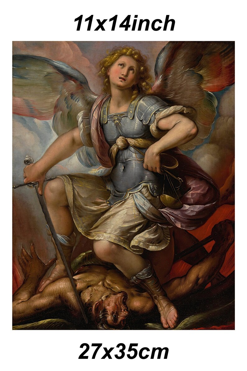 Saint Michael Archangel, Catholic Art, Religious Wall Art, Spiritual ...