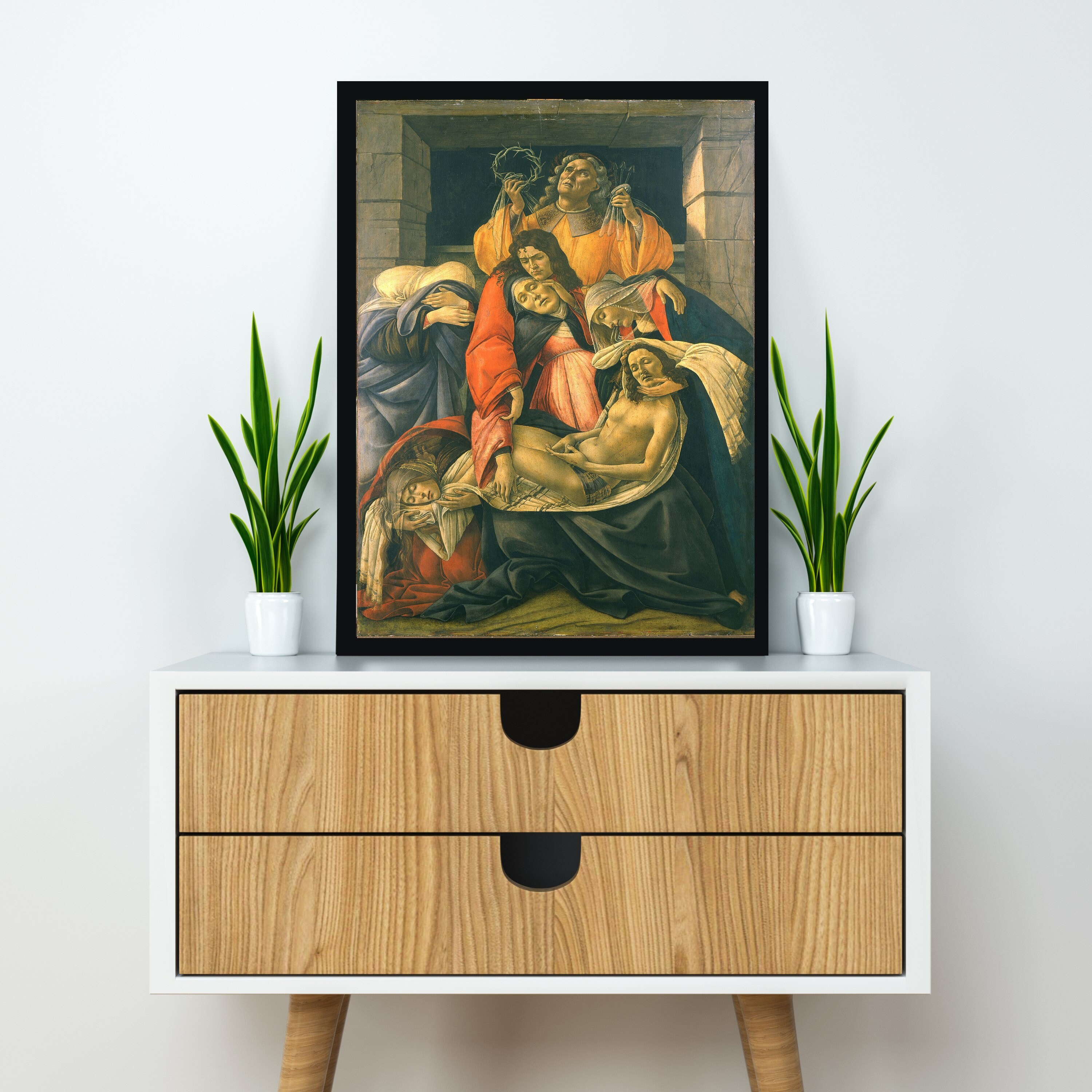 The Lamentation Over the Dead Christ, Botticelli, Catholic Art Print, Religious Wall Art ...