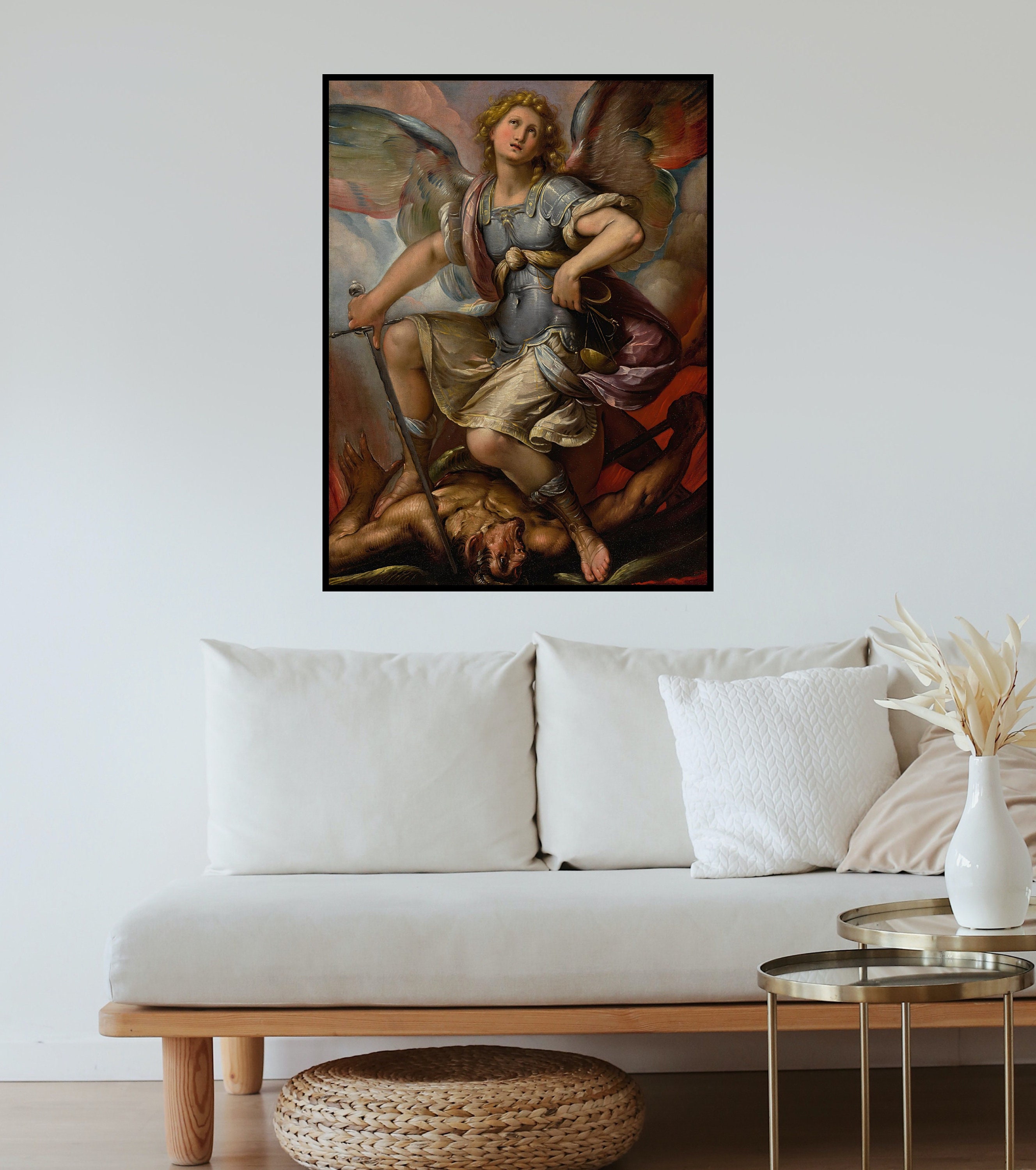 Saint Michael Archangel, Catholic Art, Religious Wall Art, Spiritual ...