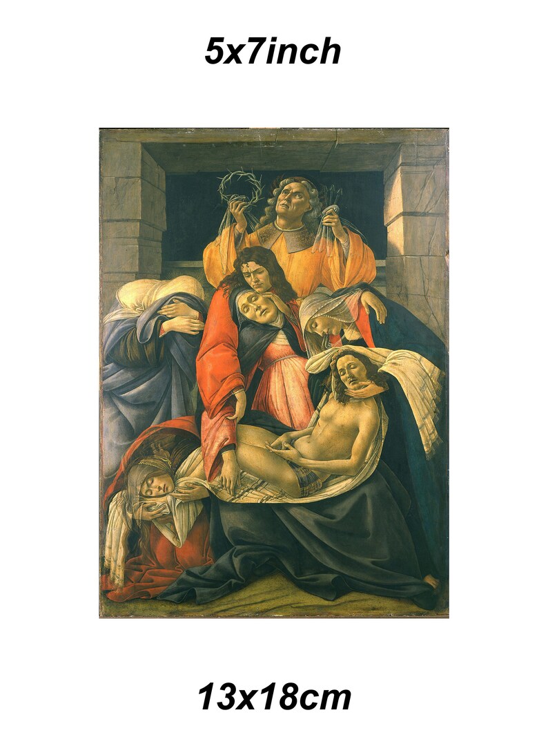 The Lamentation Over the Dead Christ, Botticelli, Catholic Art Print, Religious Wall Art ...