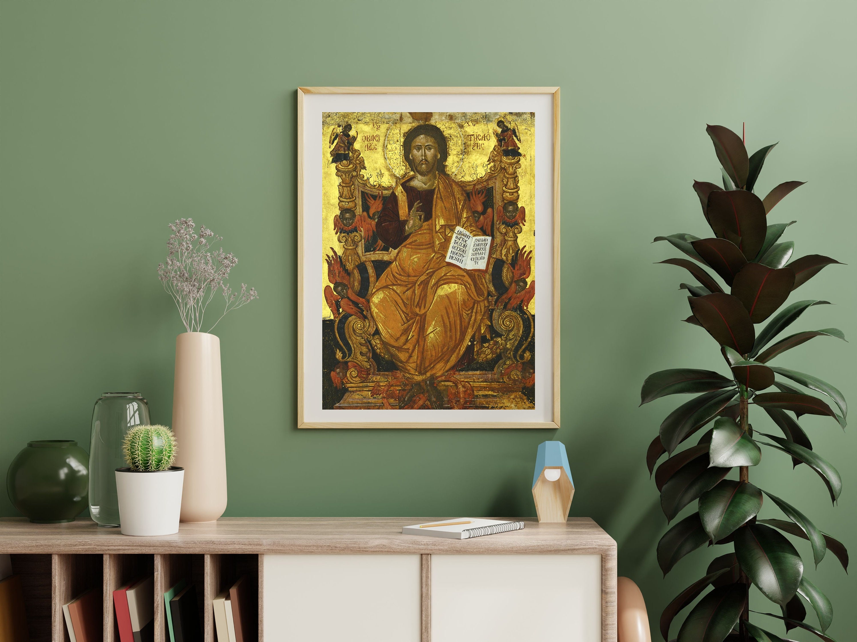 Greek Orthodox Art Print, Jesus Christ, Religious Wall Art, Spiritual ...