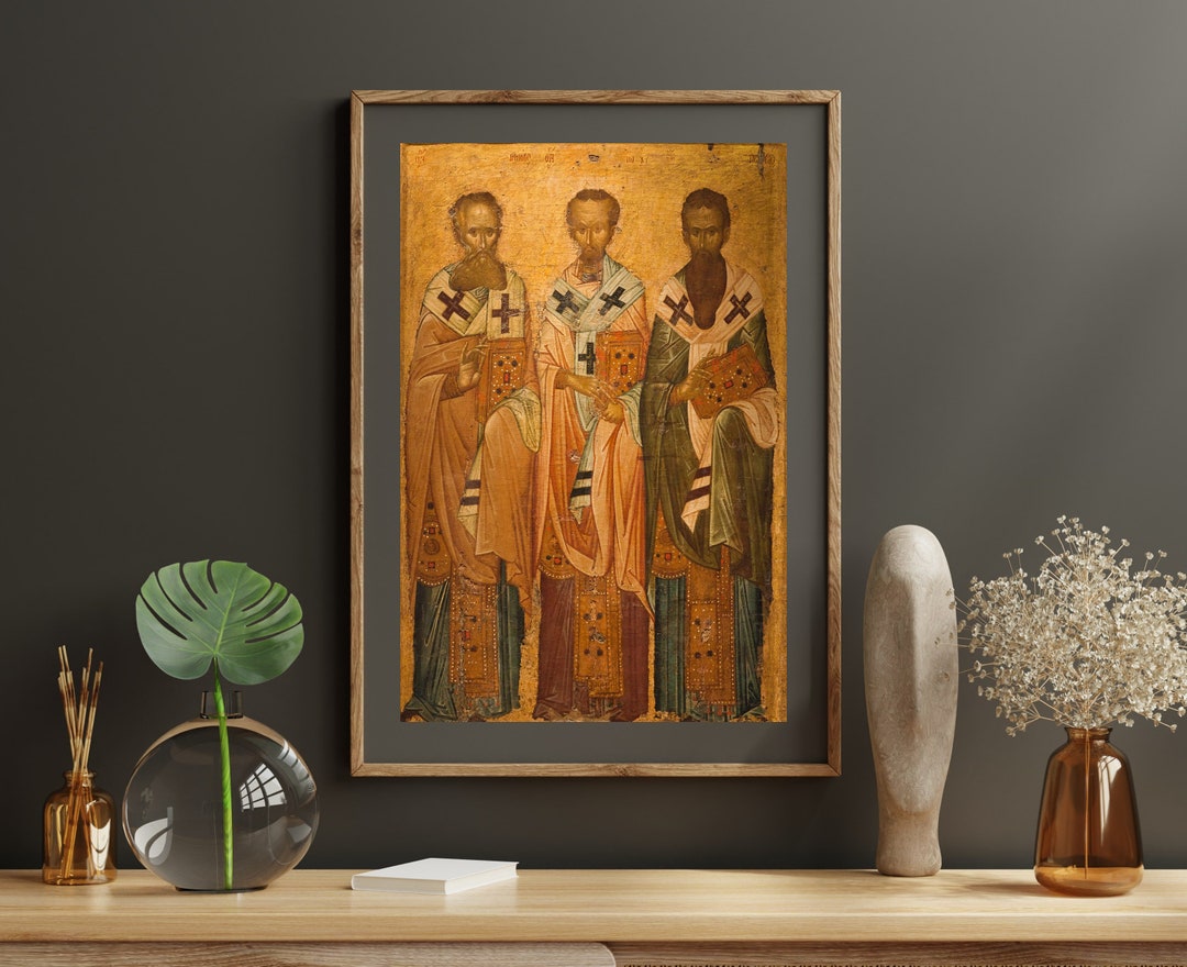 Christian Greek Orthodox Art Print, the Church Fathers, Religious Art ...