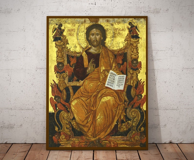 Greek Orthodox Art Print, Jesus Christ, Religious Wall Art, Spiritual ...
