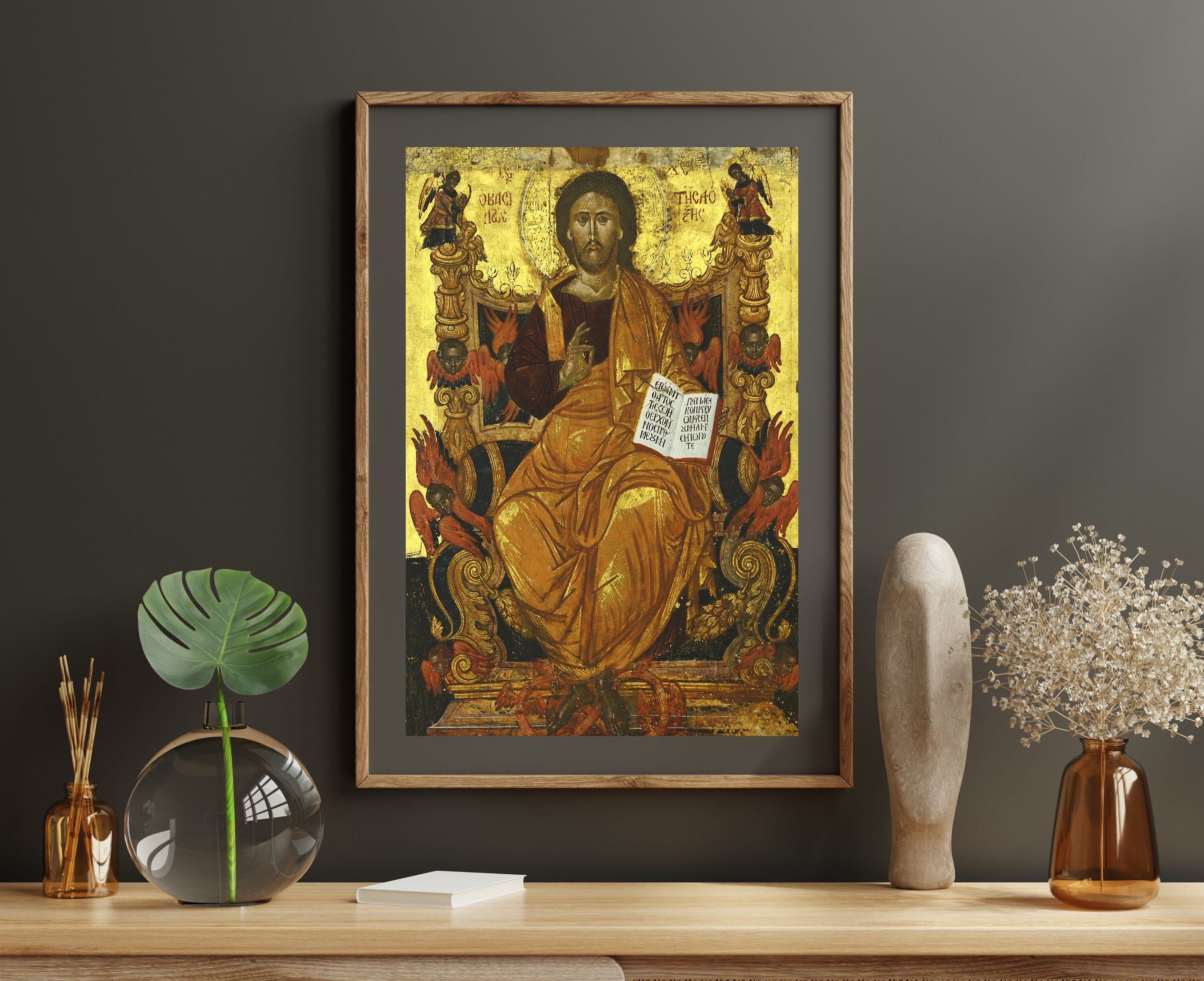 Greek Orthodox Art Print, Jesus Christ, Religious Wall Art, Spiritual ...