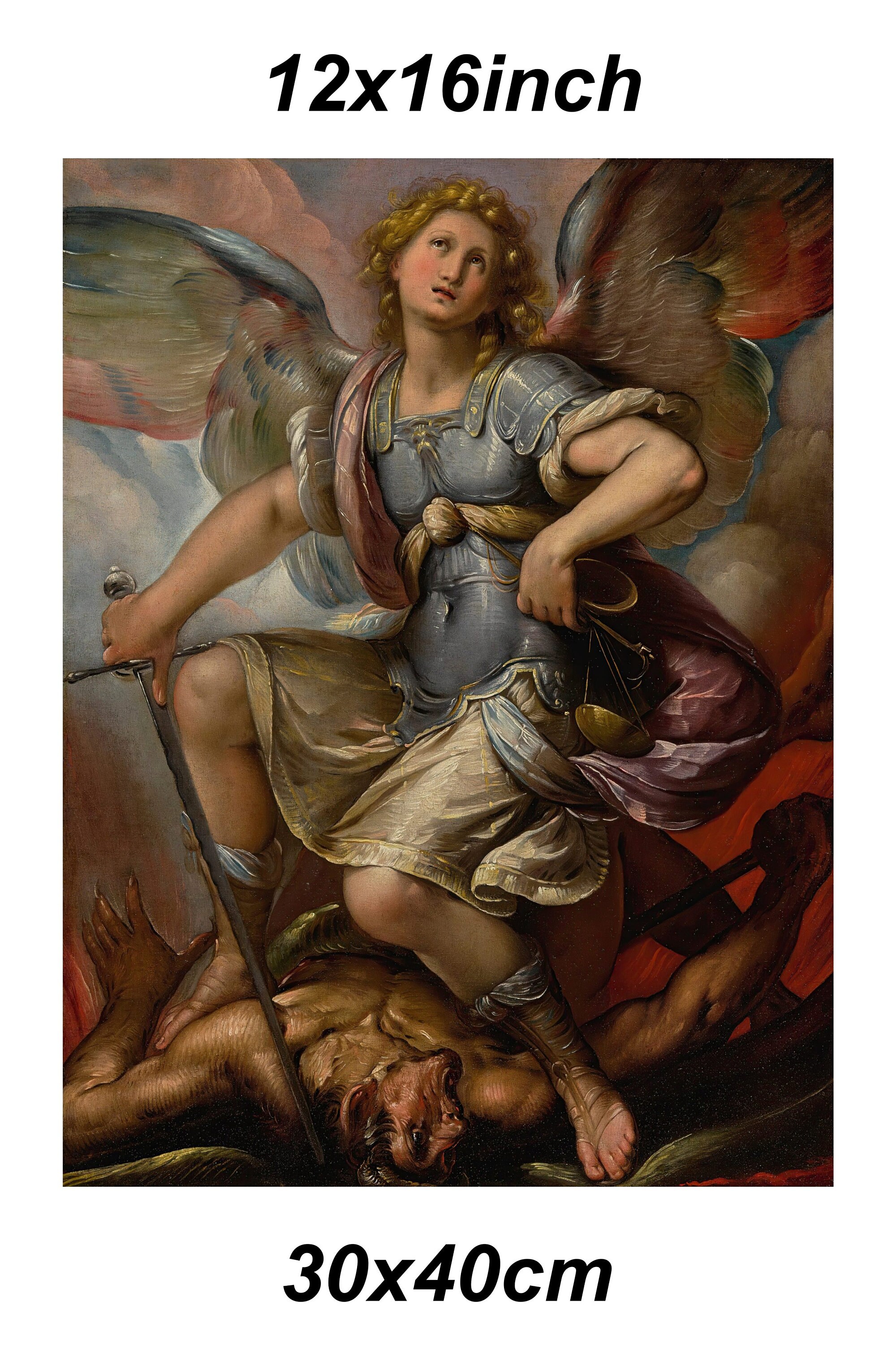 Saint Michael Archangel, Catholic Art, Religious Wall Art, Spiritual ...