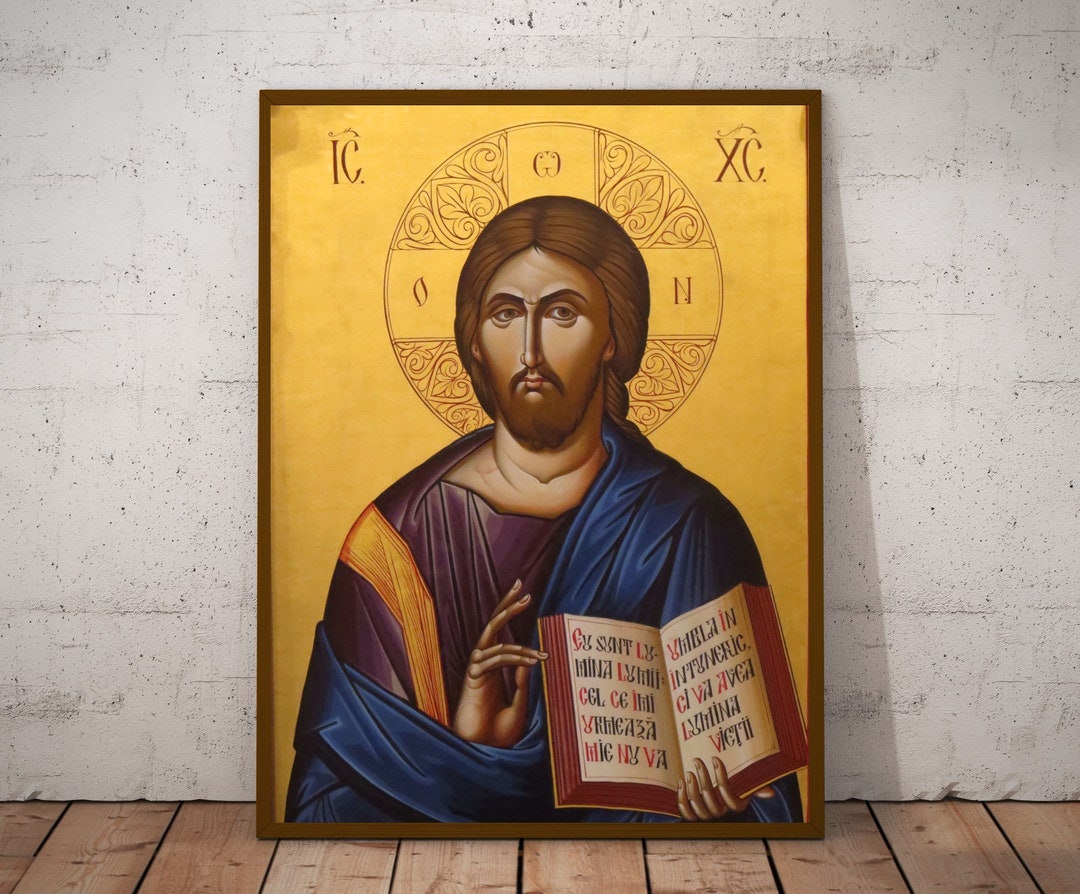 Greek Orthodox Art Print, Jesus Christ, Religious Wall Art, Spiritual ...