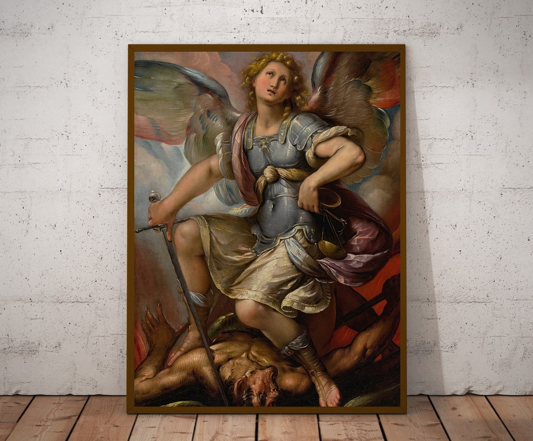 Saint Michael Archangel Catholic Art Religious Wall Art - Etsy