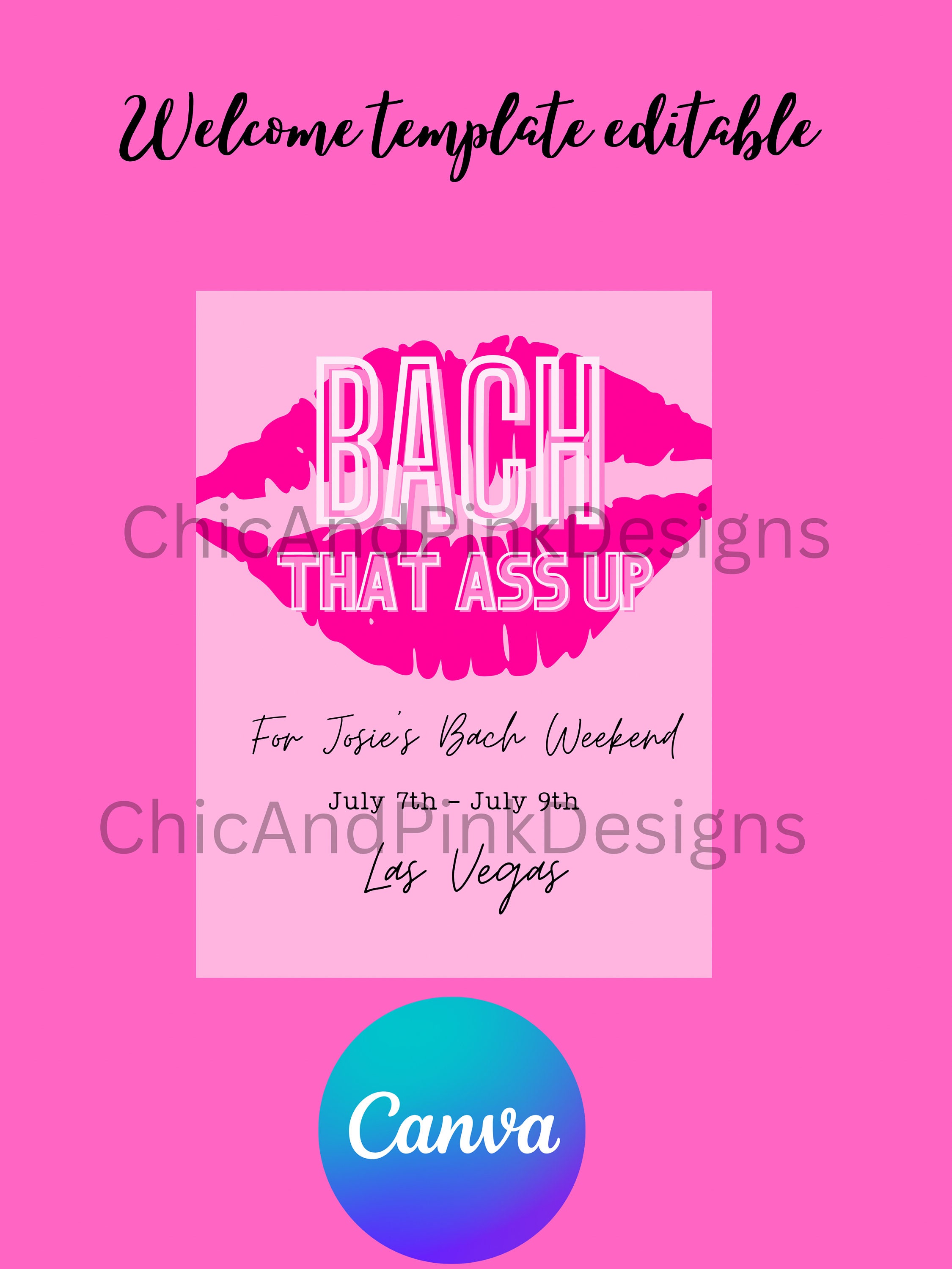Bach That Ass up Bachelorette Party | Welcome Sign for Bachelorette ...