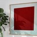Vintage Red Minimalist Painting | Square Abstract Art | Texture Beige ...