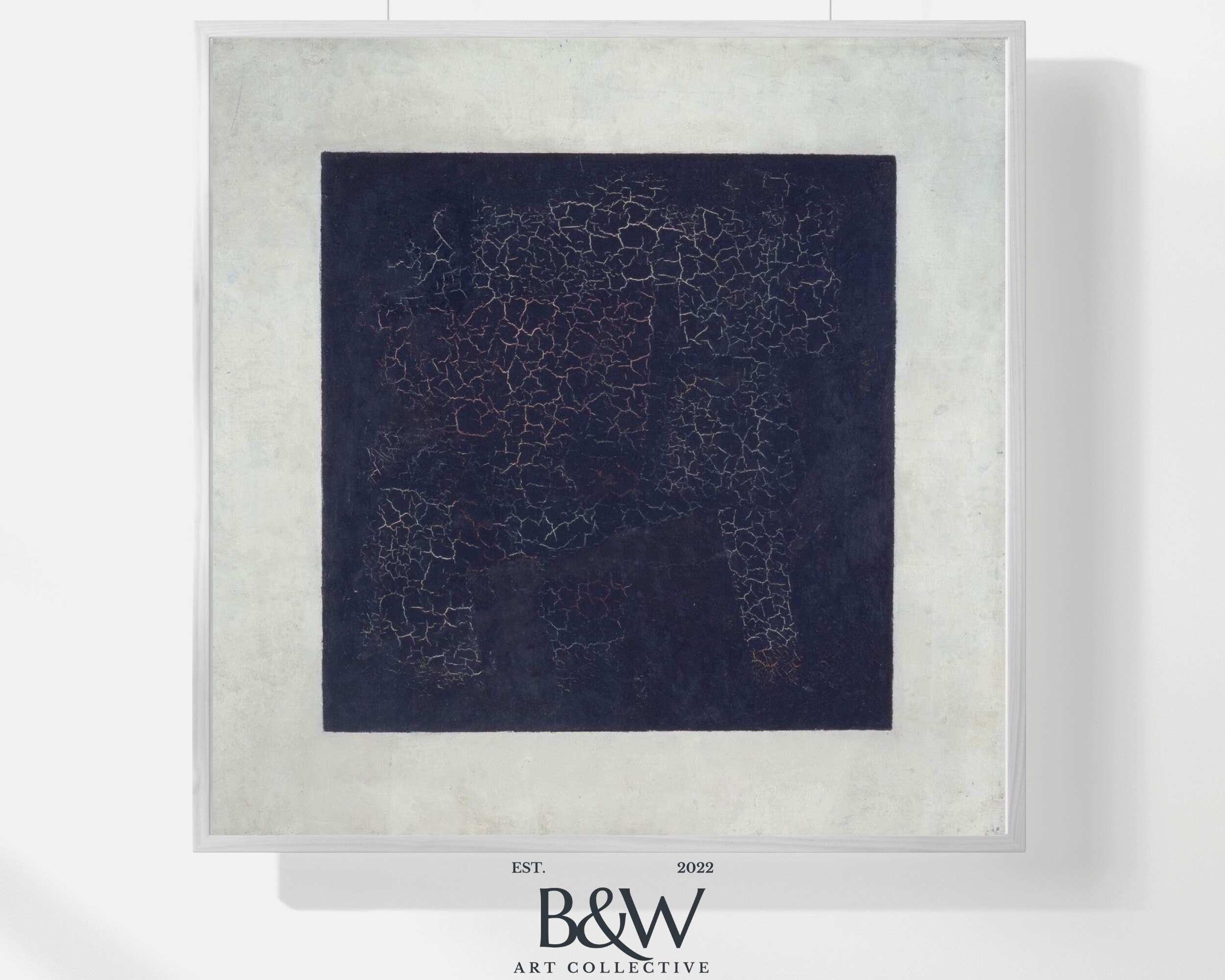 Vintage Blue Minimalist Painting Square Abstract Art - Etsy