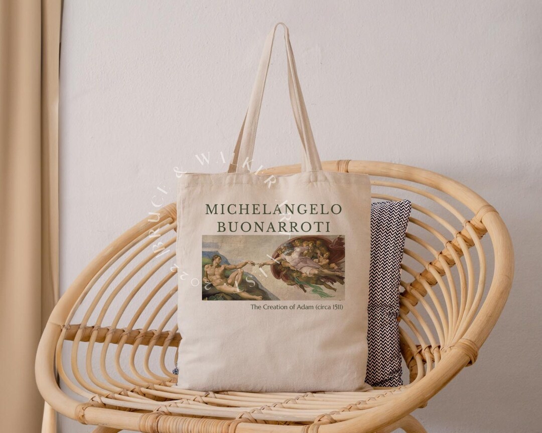 Michelangelo Tote Bag, the Creation of Adam Tote Bag, Tote Bag ...