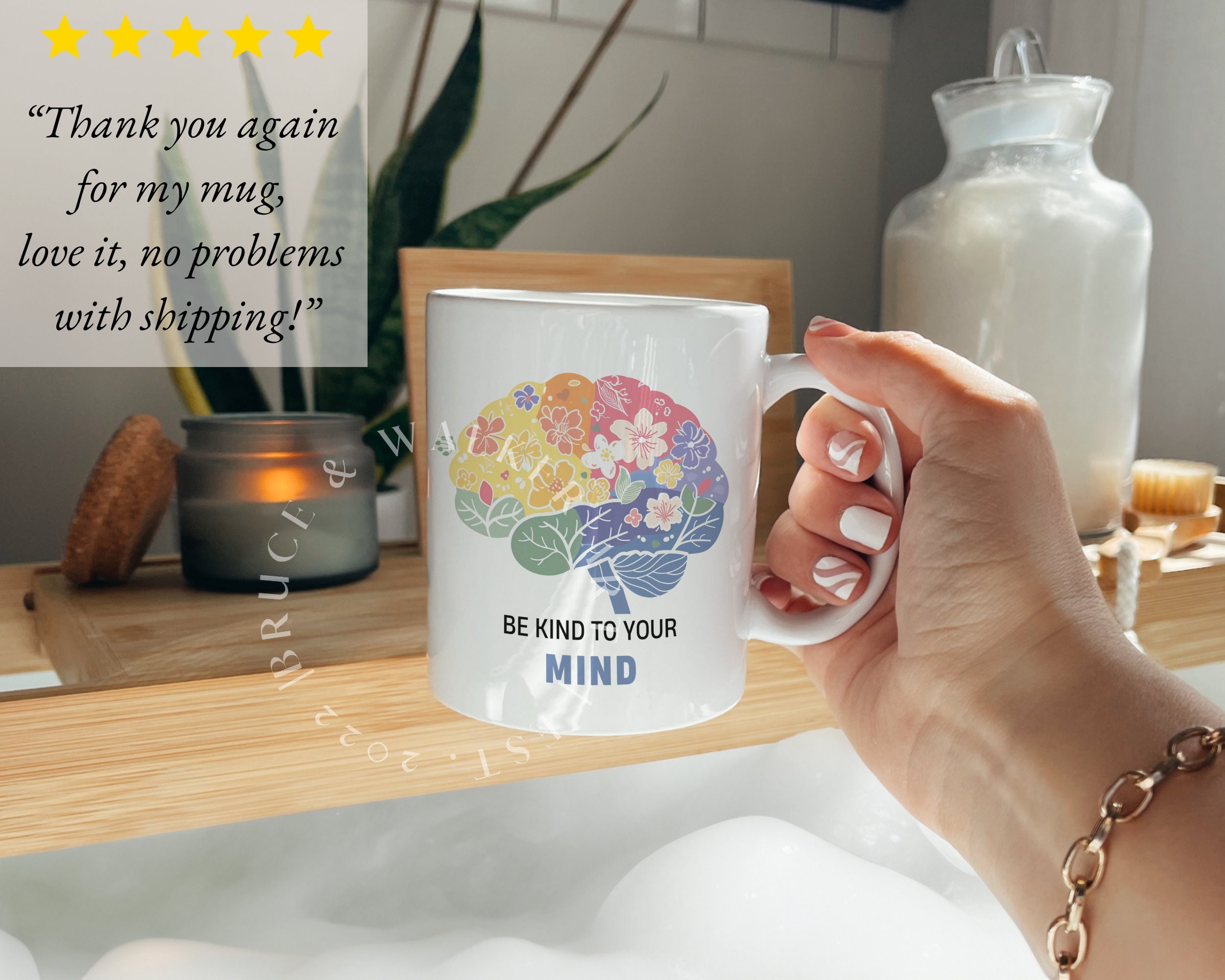 Mental Health Mug, Be Kind to Your Mind Mug, Mug for Therapists ...