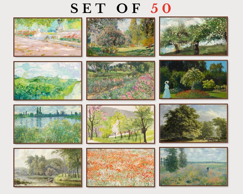 Samsung Frame TV Art Set of 50 Spring Art and Spring - Etsy