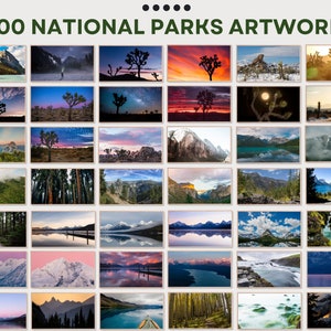 Frame TV Art Set of +100 | National Parks Collection| Frame Tv National ...