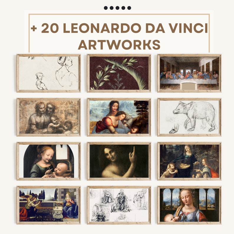 Frame TV Art Set of +20 the Leonardo Da Vinci Collection | Frame Tv Art ...