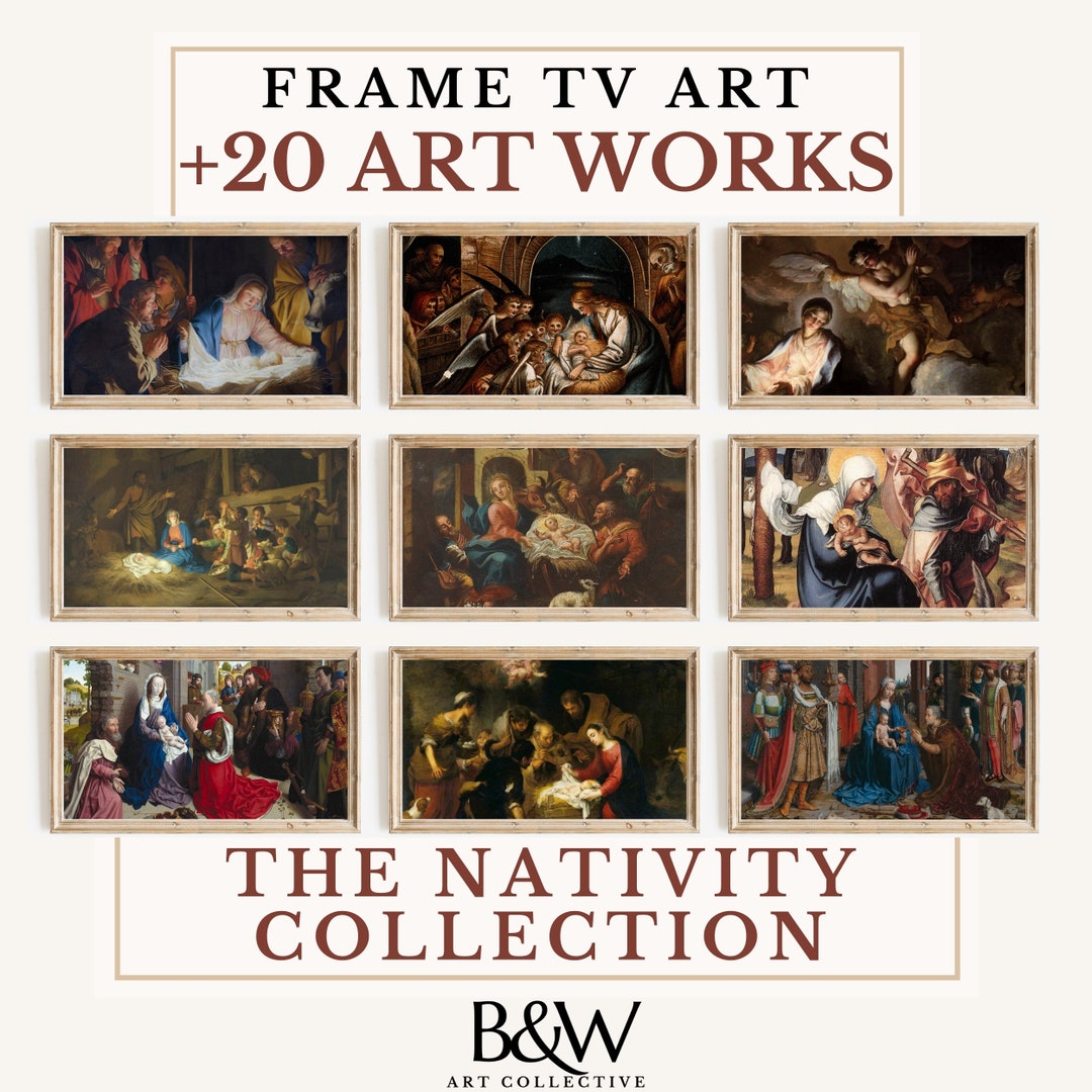 Frame TV Art Set of +20 the Nativity Collection | Frame Tv Art Nativity ...