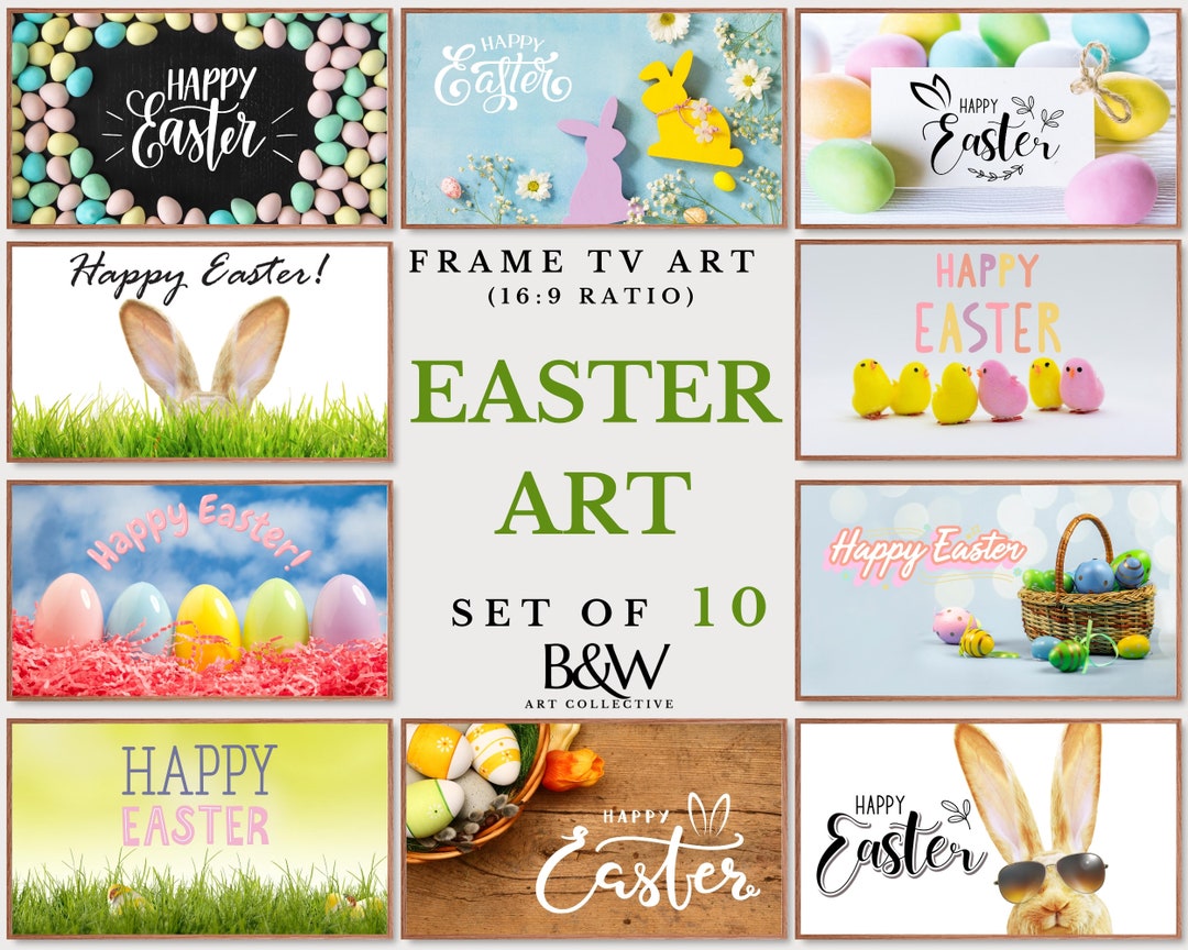 Samsung Frame TV Art Set of 10 | Happy Easter Art | Easter Egg | Easter ...