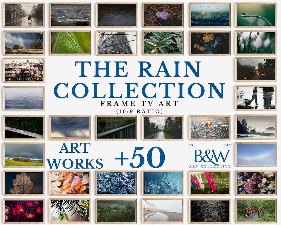 Frame TV Art Set of +50 the Rain Collection | Frame Tv Art Rain| Frame ...