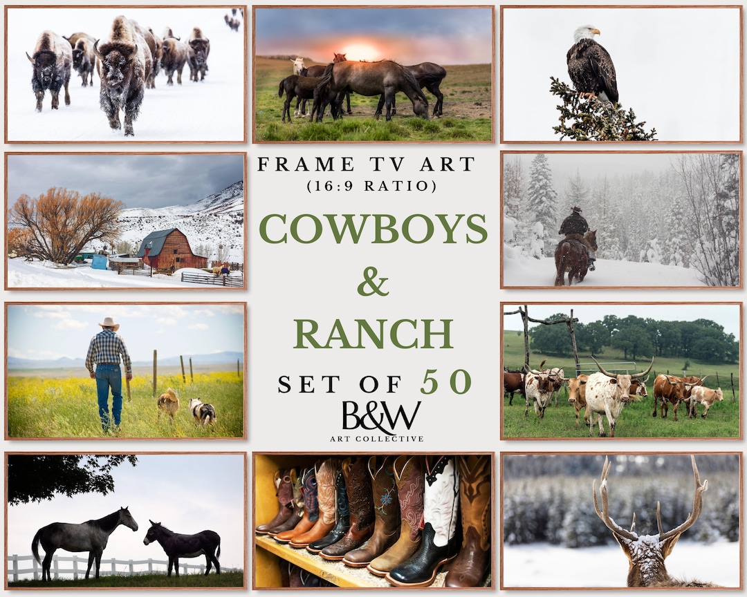Samsung Frame TV Art Set of 50 | Cowboys & Ranch Art | 50 Files ...