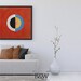 Vintage Red Abstract Painting | Square Minimalist Art | Texture Blue ...
