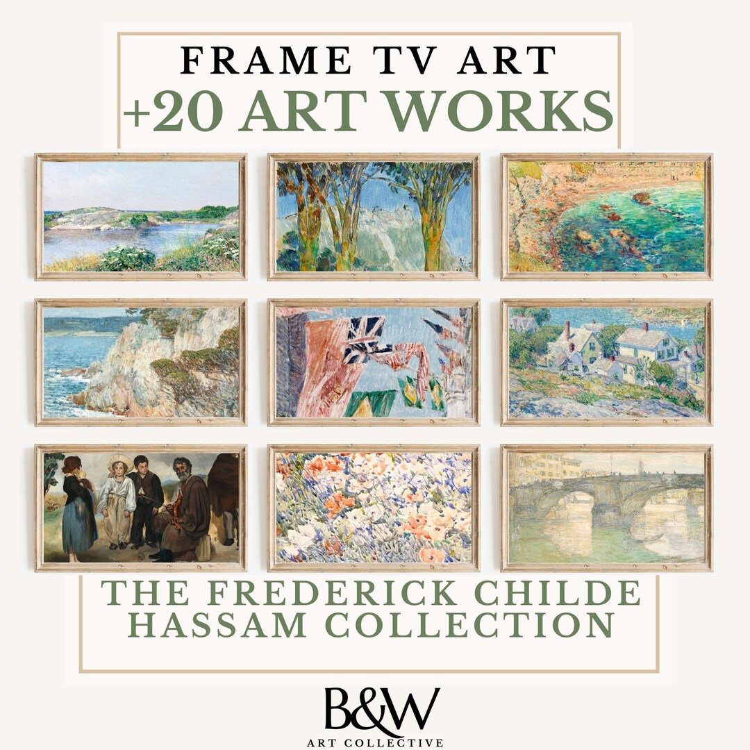 Frame TV Art Set of +20 the Frederick Childe Hassam Collection | Frame ...