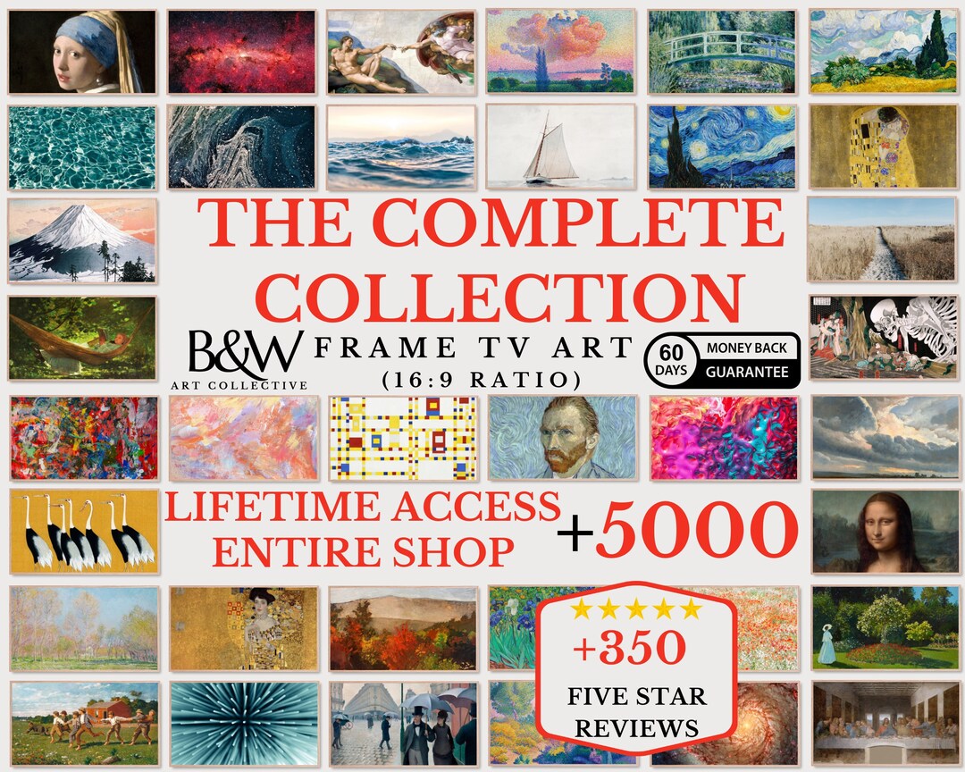 Frame TV Art Set of 5000 Complete Store Collection Vintage Art Famous ...