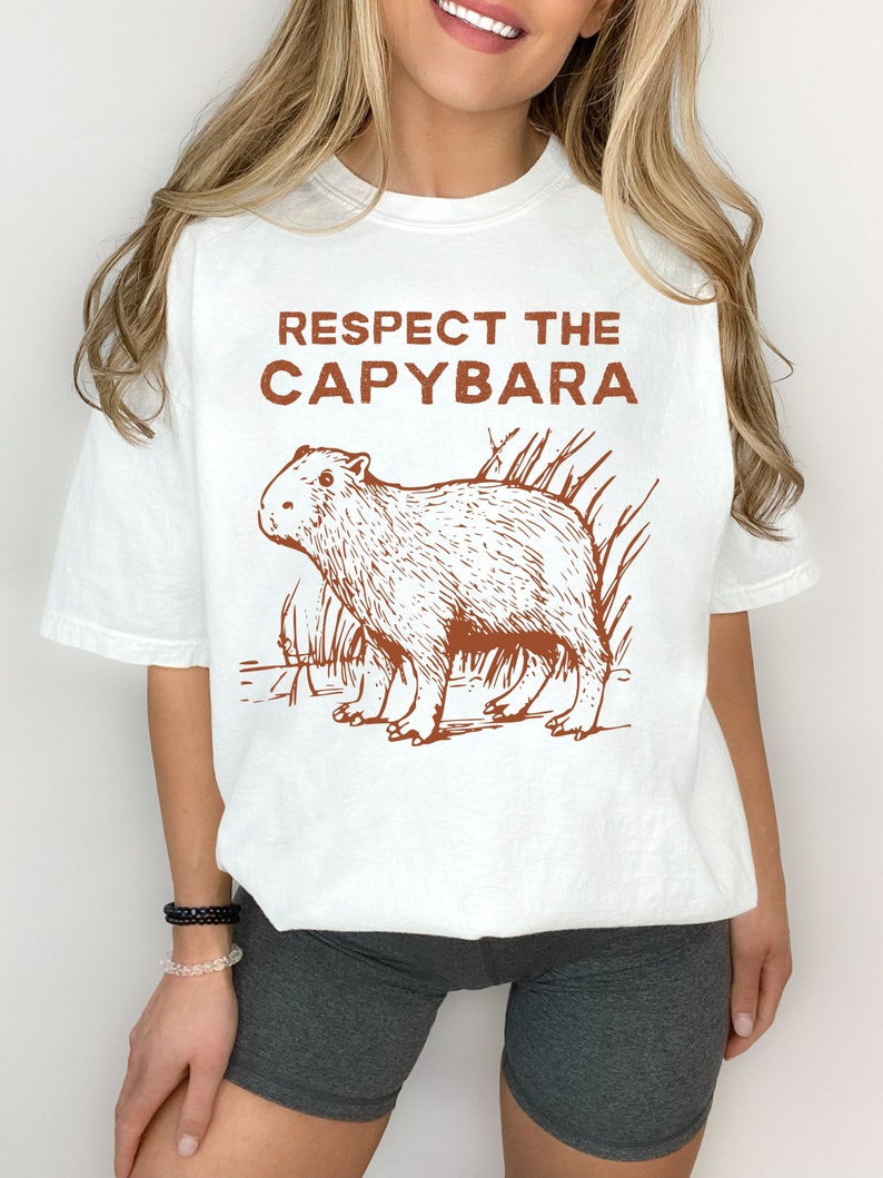 Capybara Shirt Respect the Capybara T Shirt Capybara Funny - Etsy
