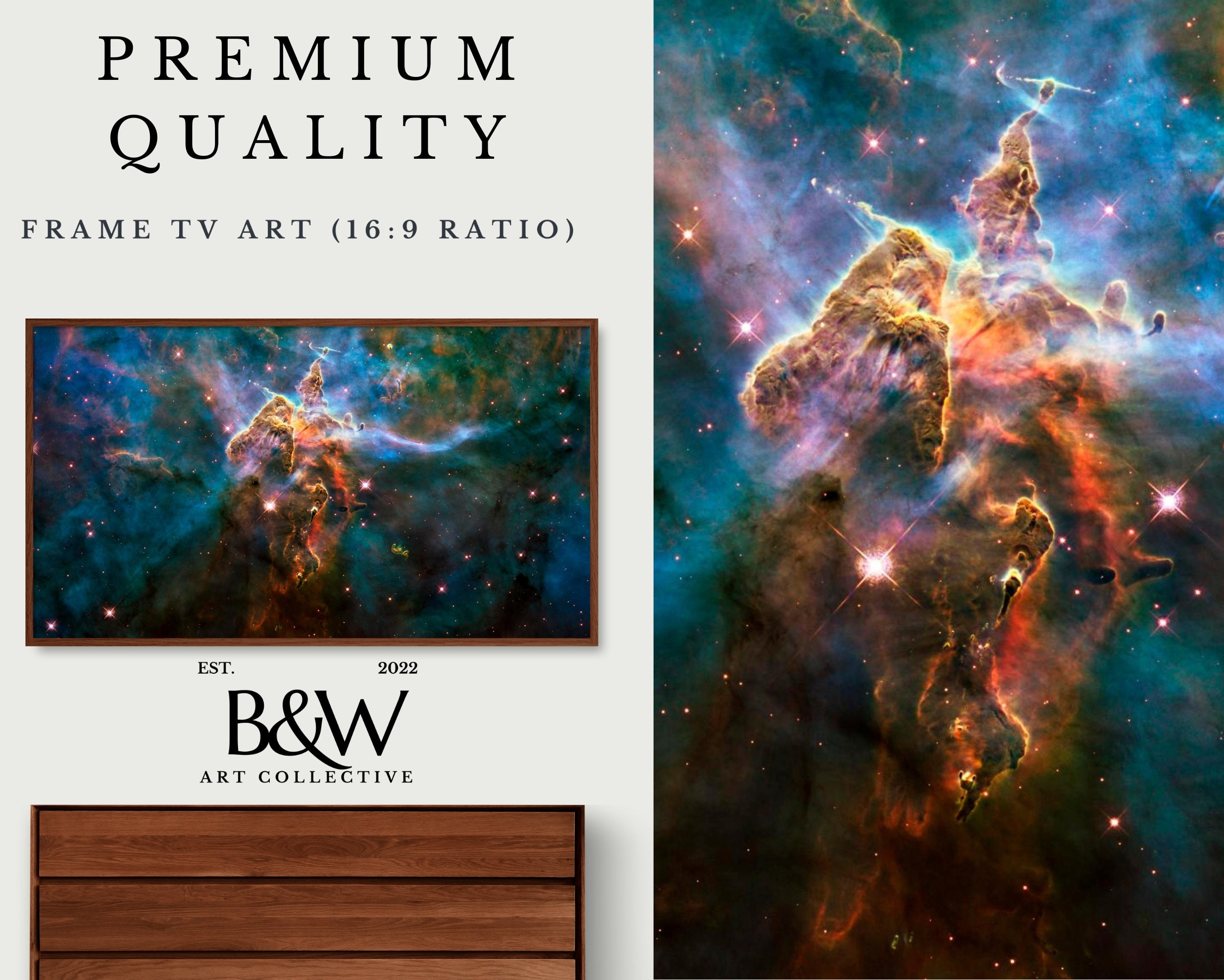 Samsung Frame TV Art Set of 60 Space Art Collection Space - Etsy