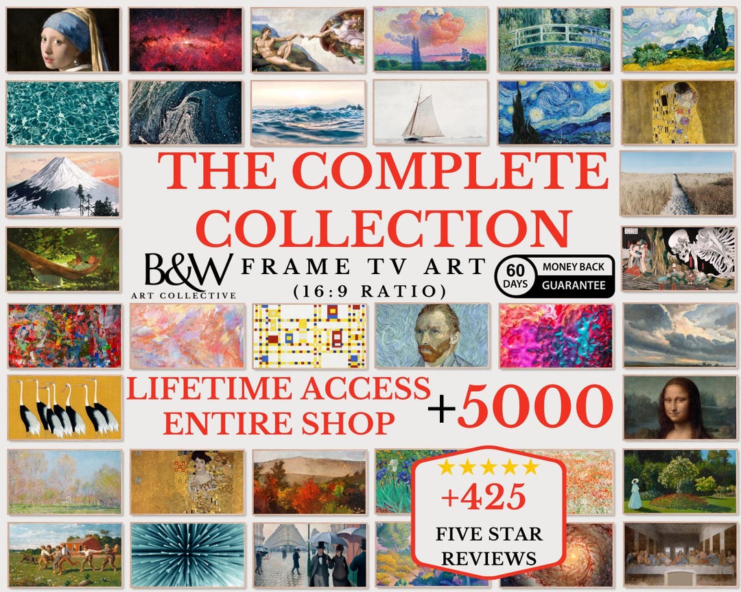 Frame TV Art Set of 5000 Complete Store Collection Vintage Art Famous ...