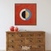 Vintage Red Abstract Painting | Square Minimalist Art | Texture Blue ...