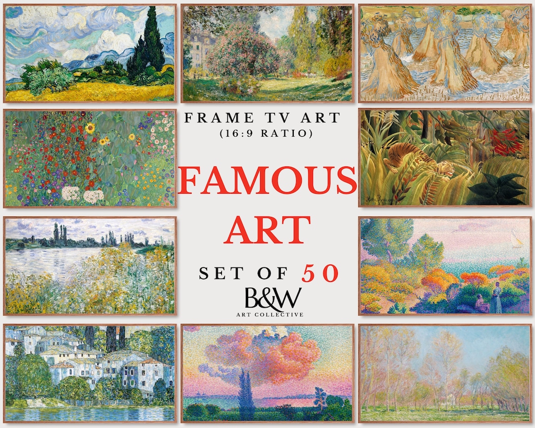 Samsung Frame TV Art Set of 50 | Famous Artworks and Painting ...