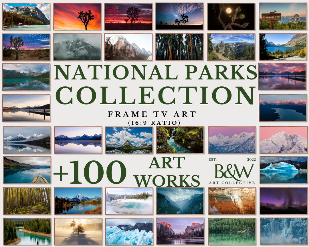 Frame TV Art Set of +100 | National Parks Collection| Frame Tv National ...