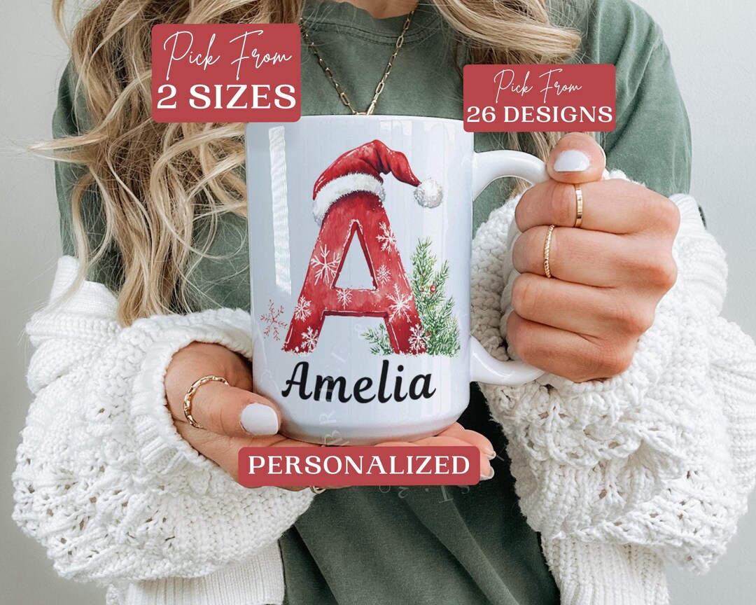 Personalized Christmas Mug, Custom Christmas Mug, Secret Santa Gift ...