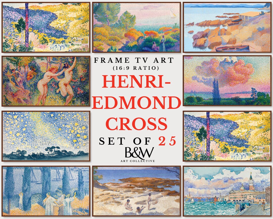 Samsung Frame TV Art Set of 25 | Henri Edmond Cross Painting Collection ...
