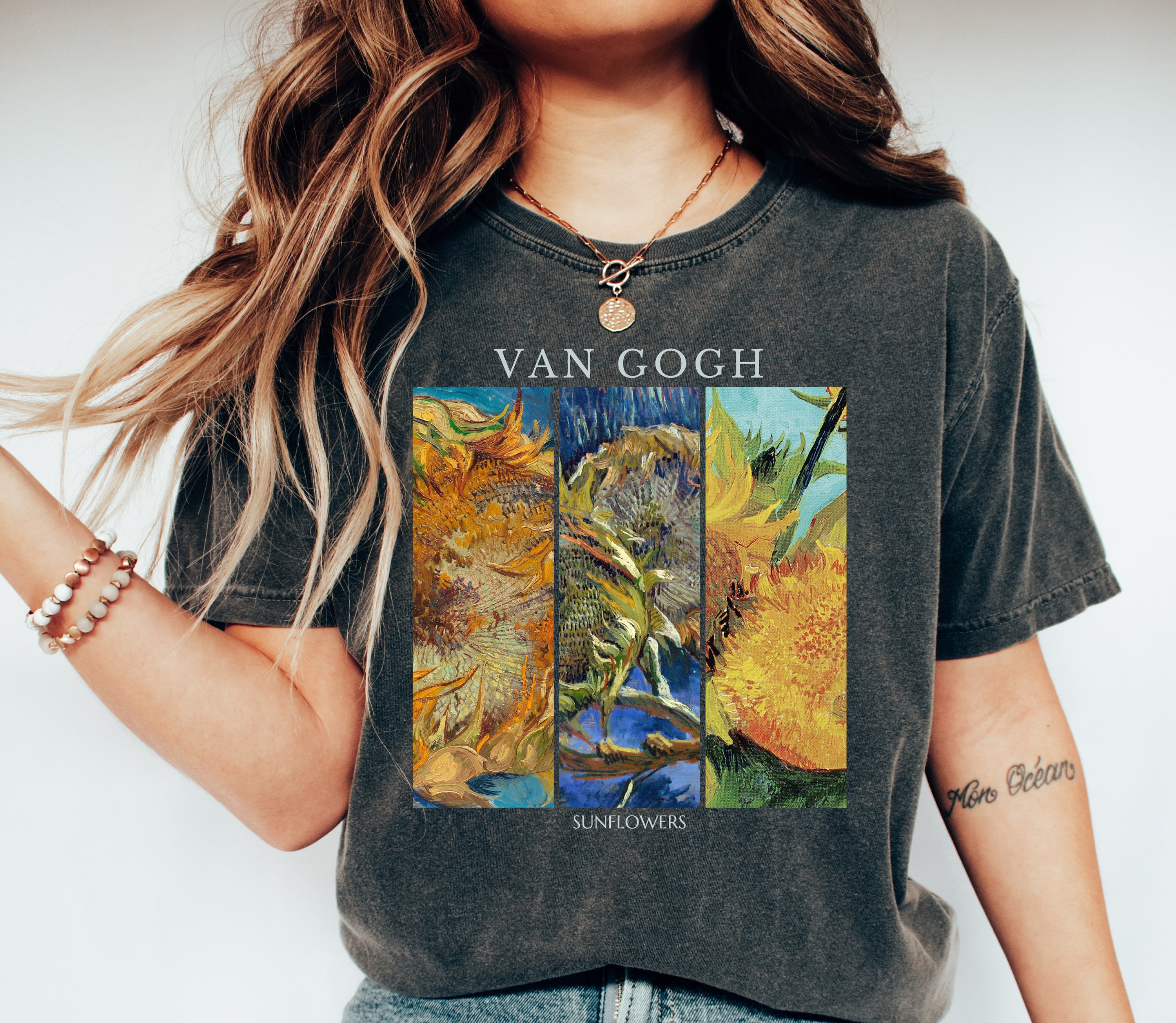 Van Gogh Shirt Van Gogh Shirt Vintage Aesthetic Sunflowers - Etsy
