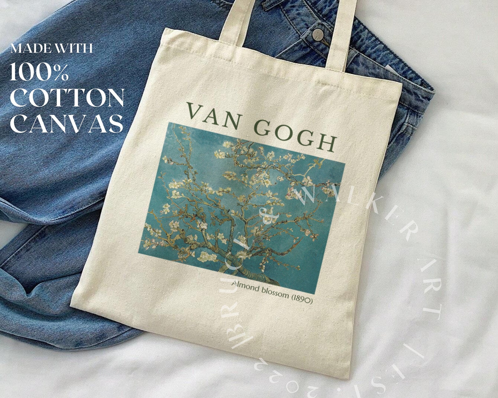 Van Gogh Tote Bag, Almond Blossom Tote Bag, Tote Bag Van Gogh, Art ...