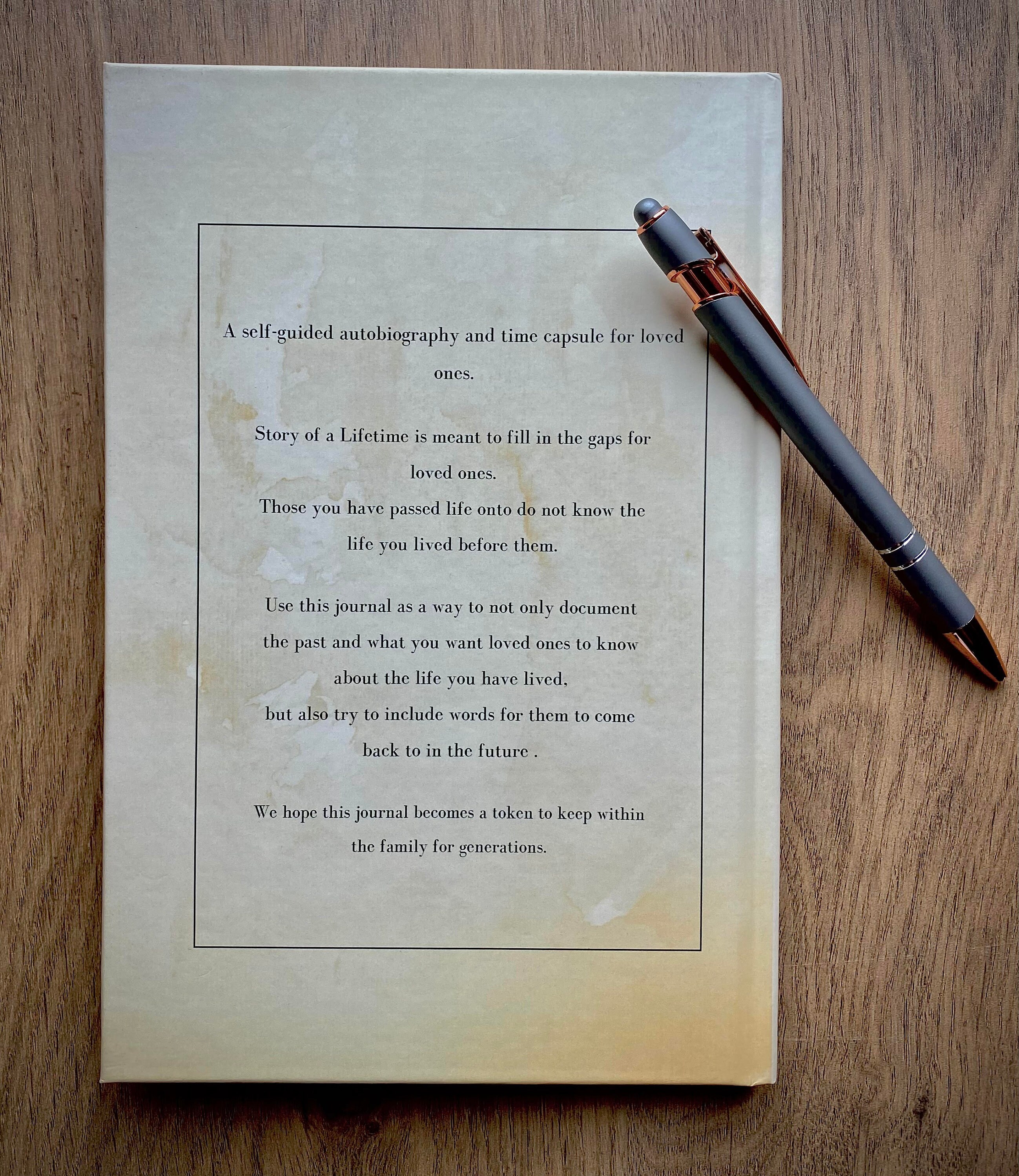 Story of a Lifetime Journal: A Guided Memoir Style Journal With Time ...