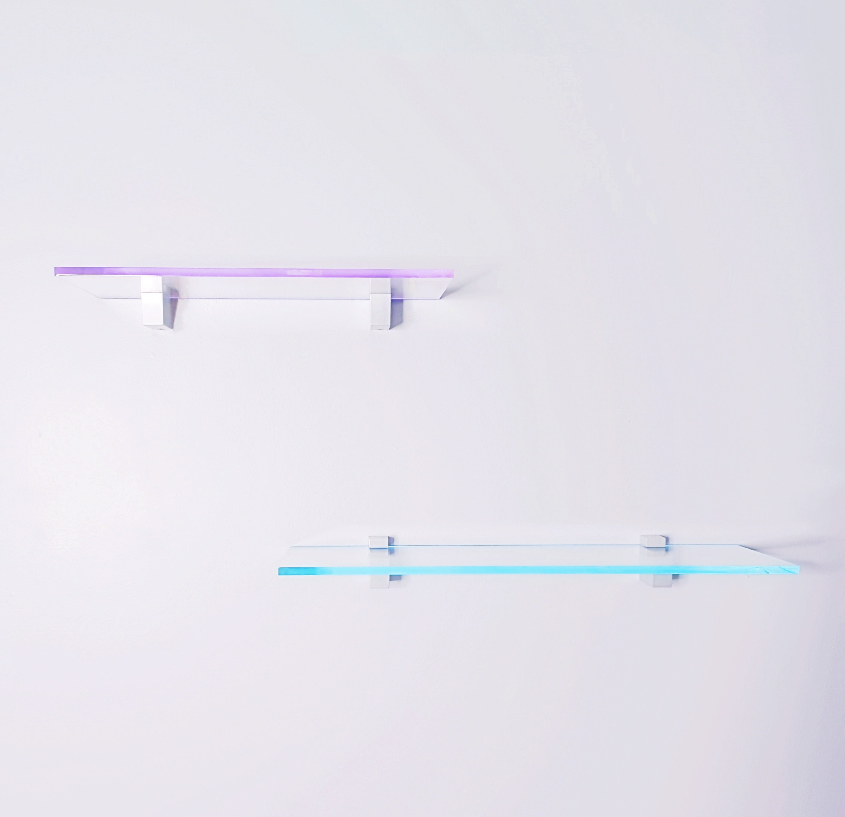 Clear Floating Wall Shelf With Transparent Lime Trim - Etsy