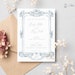 Baroque Vintage Invitation Template, Wedding Dusty Blue Frame ...