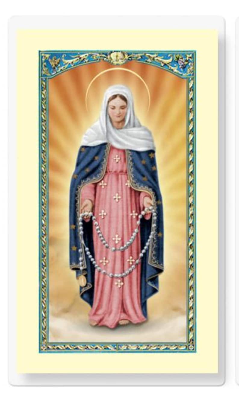 Prayer to Our Lady of Tears Laminated Holy Card Catholic Faith Blessed ...