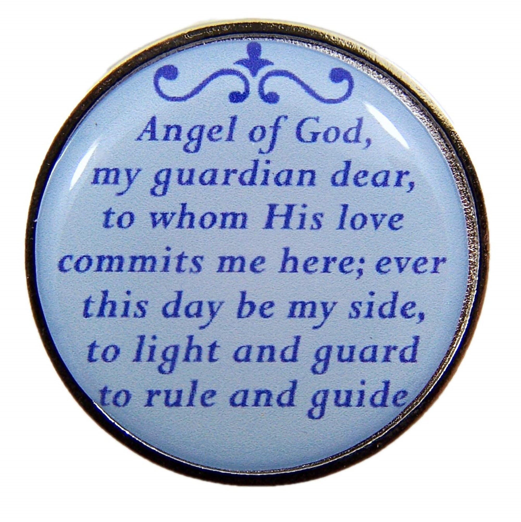 Guardian Angel Pocket Token With Prayer Catholic Gift Protection Medal ...