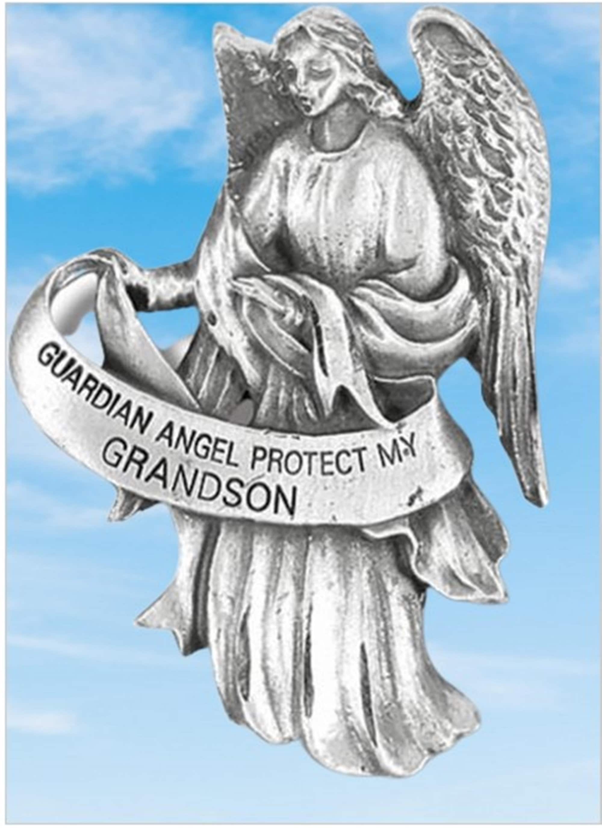 Guardian Angel Protect My Grandson Auto Car Visor Clip Travel ...