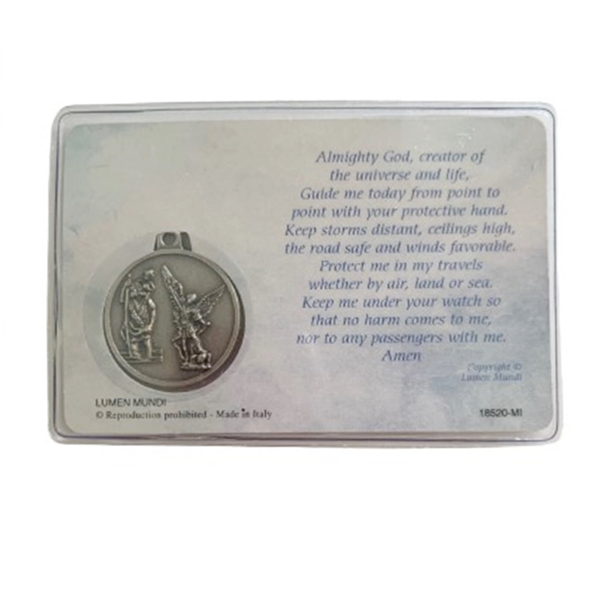 St. Michael Protect Me Laminated Traveler's Prayer Card With Double ...