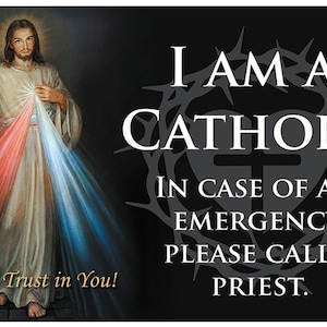 I Am Catholic Call A Priest Set Wallet ID Card and Pocket Token ...