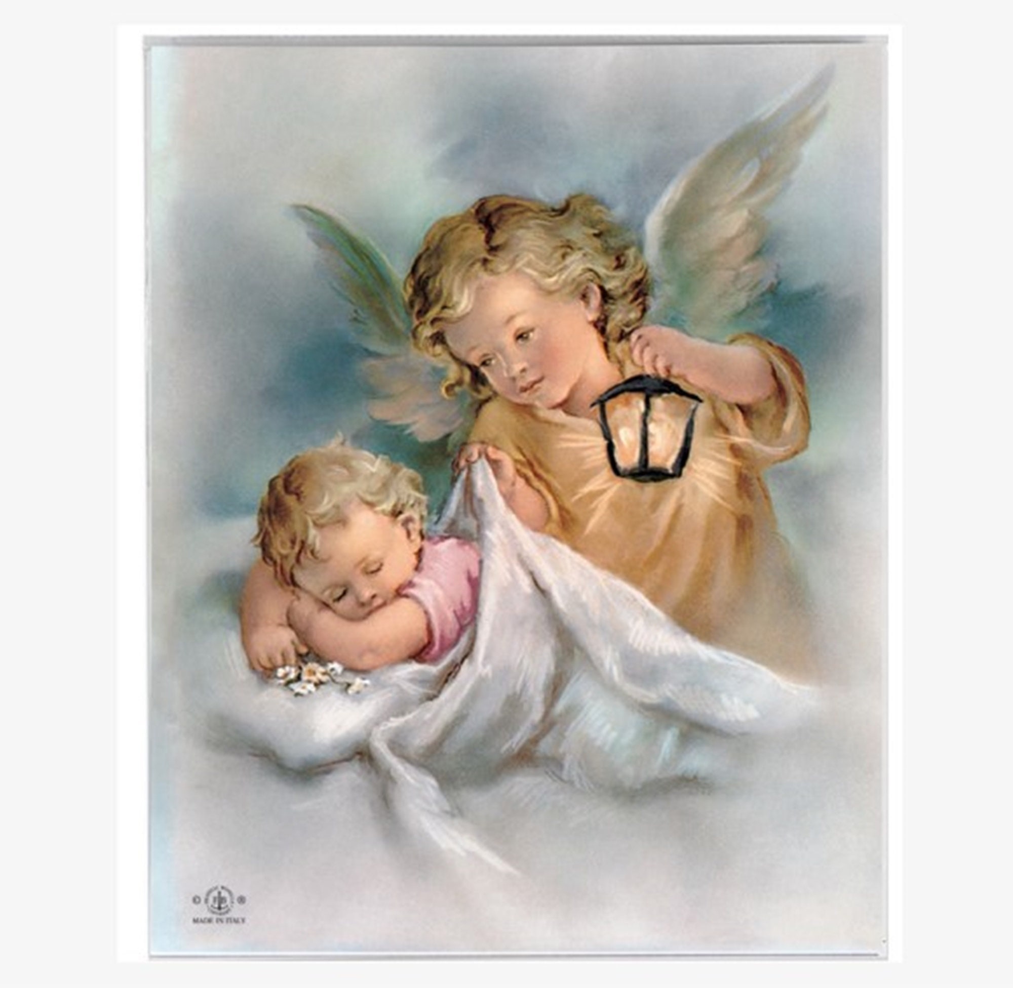 Guardian Angel With Lantern 8 X 10 Ready to Frame Print Nursery Baby ...